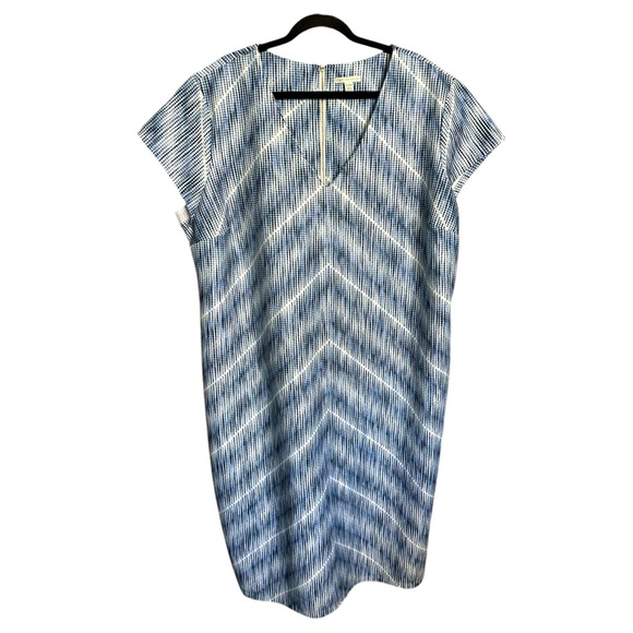 Cato | Dresses | Cato Blue And White Chevron Dress | Poshmark